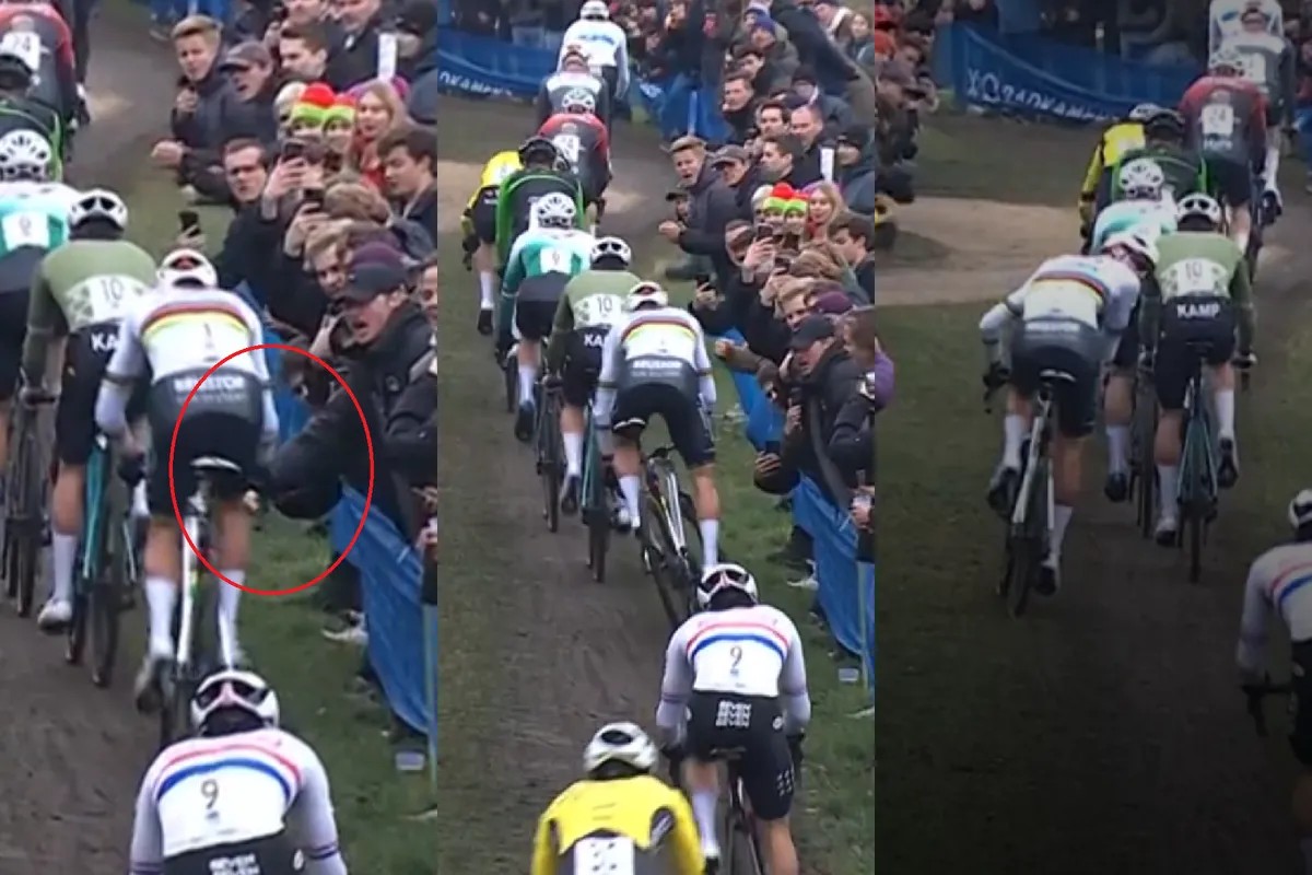 Torcedor é preso após tentar derrubar Mathieu van der Poel durante ...