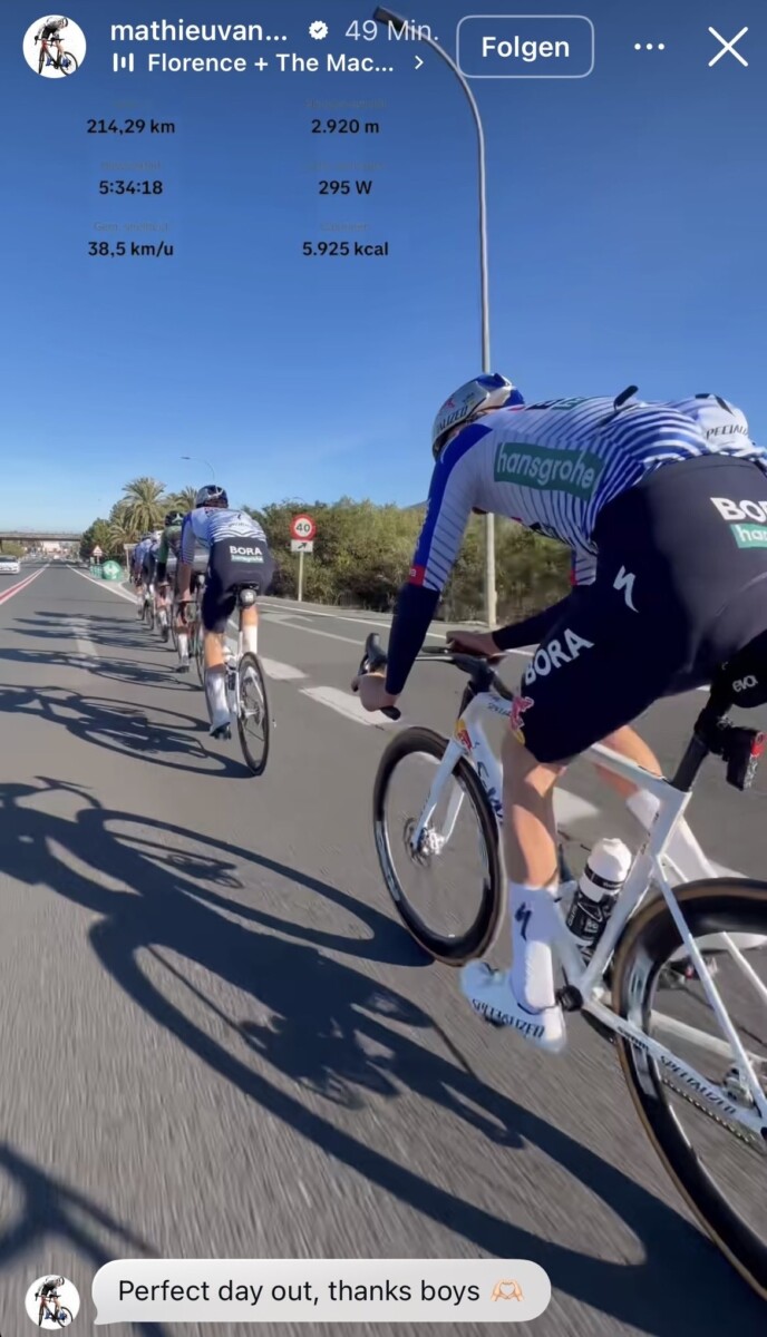 Mathieu Van der Poel realiza treino impressionante na Espanha, colega ...