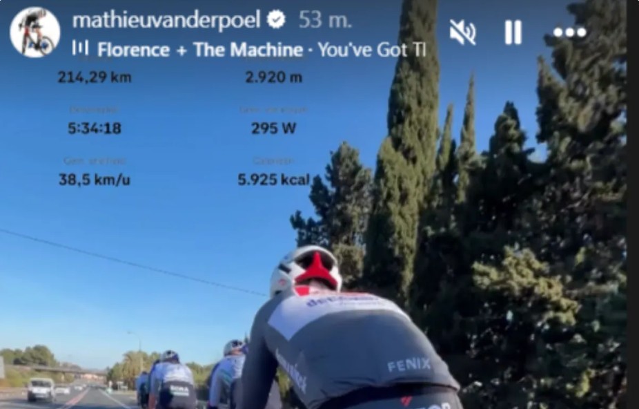 Mathieu Van der Poel realiza treino impressionante na Espanha, colega ...